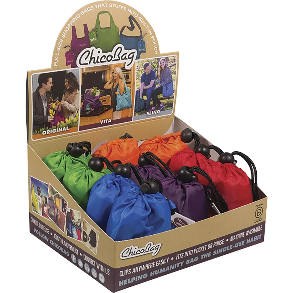 CHICO BAG Reusable Shopping Original Bag & Pouch (Colour may vary ...