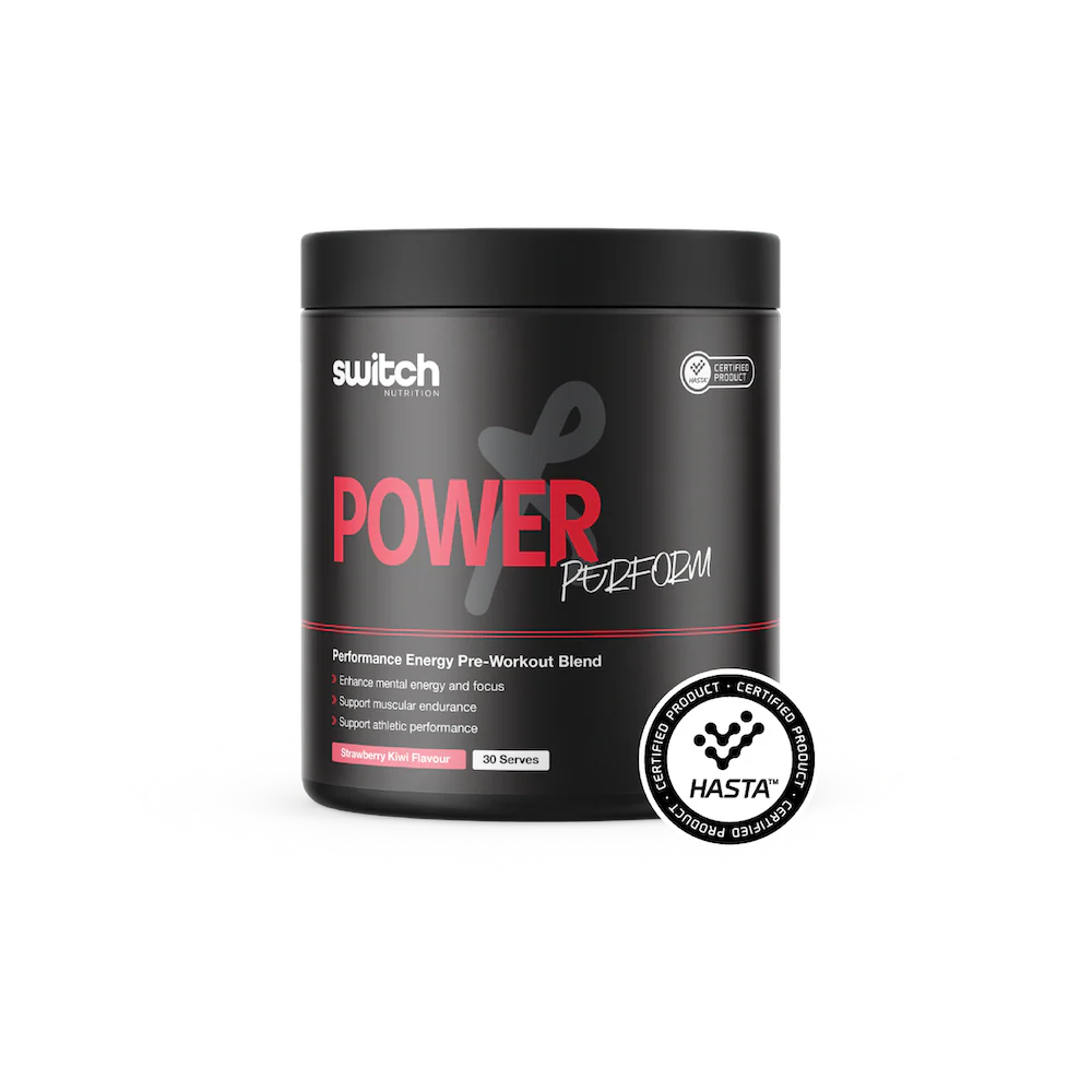 SWITCH NUTRITION Power Perform Pre-workout Blend Strawberry Kiwi 420g ...